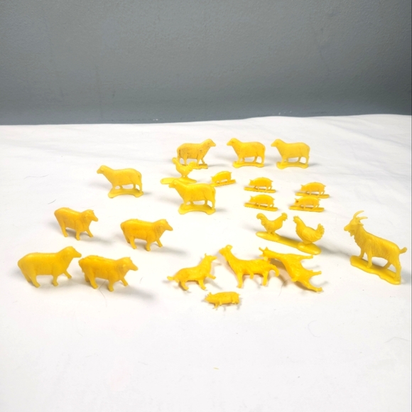Source Unknown | Toys | Vintage 96s Rubber Plastic Farm Animals Bright ...